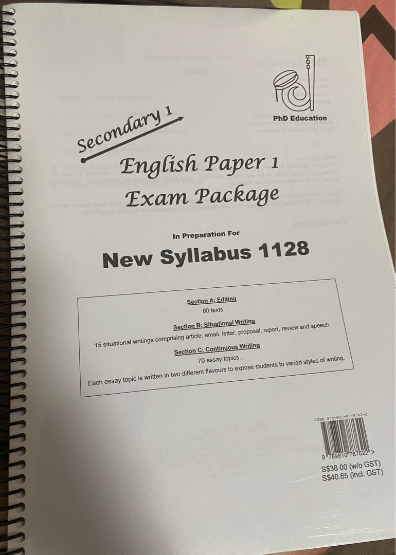 Sec 1 English Phd assessment book, Hobbies & Toys, Books & Magazines ...