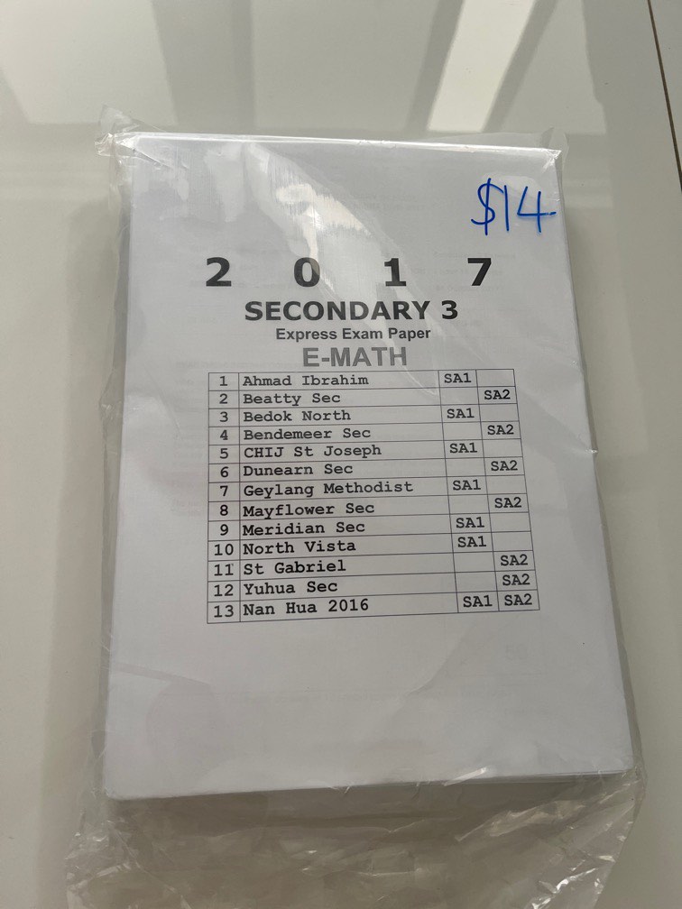 Sec 3 Math Paper, Hobbies & Toys, Books & Magazines, Assessment Books ...