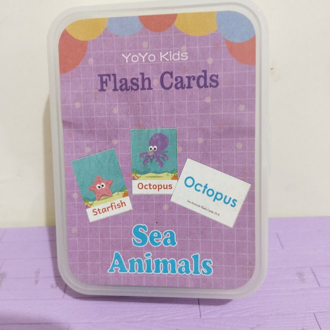Mainan Edukasi Anak Flash Cards Set - Sea Animals & Feelings-Weather ...