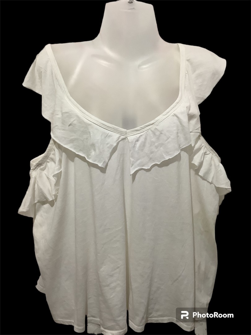 Zara White Razor back Top (XL) , Women's Fashion, Tops, Blouses on ...