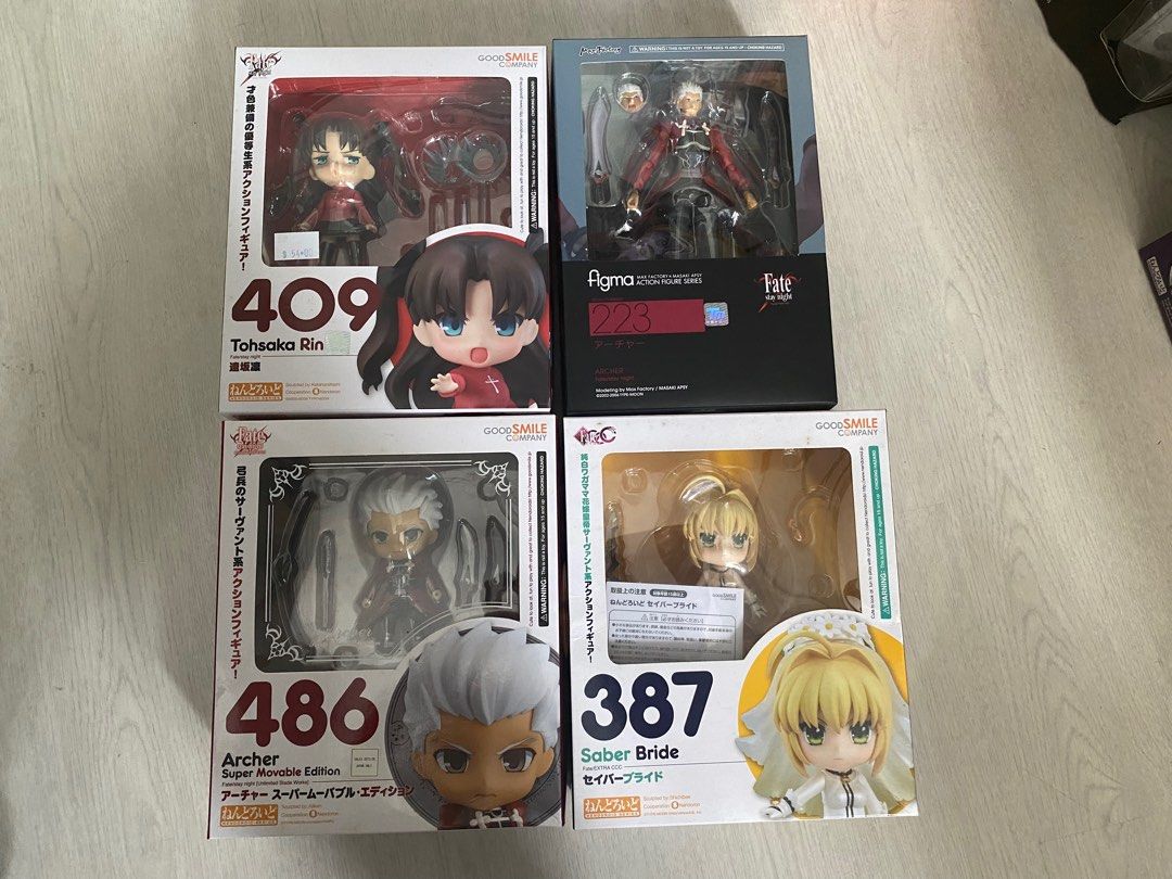 figma 233 archer nendoroid 387 saber 409 rin 486 archer fate $45/no ...