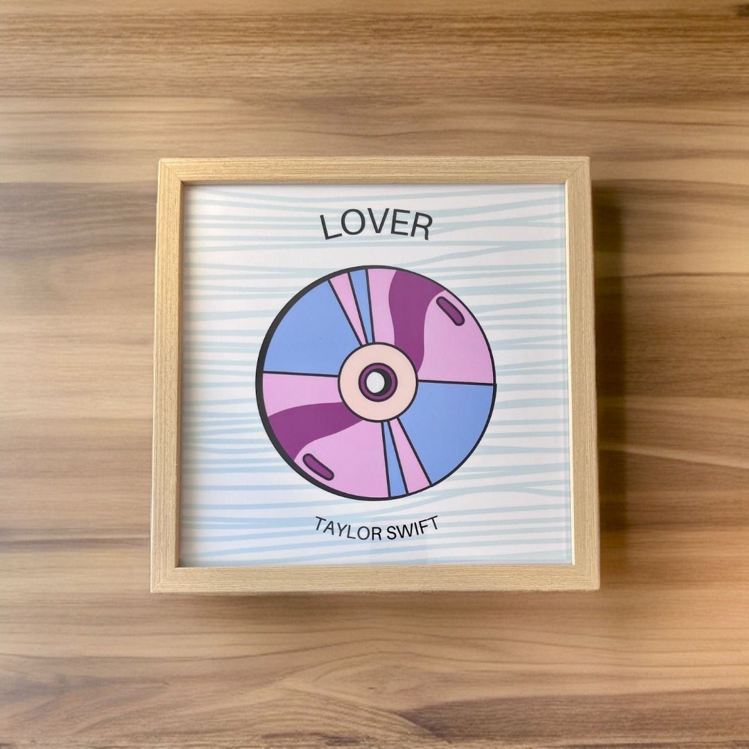 Square Album Cover Art (Wood Frame), Furniture & Home Living, Home ...