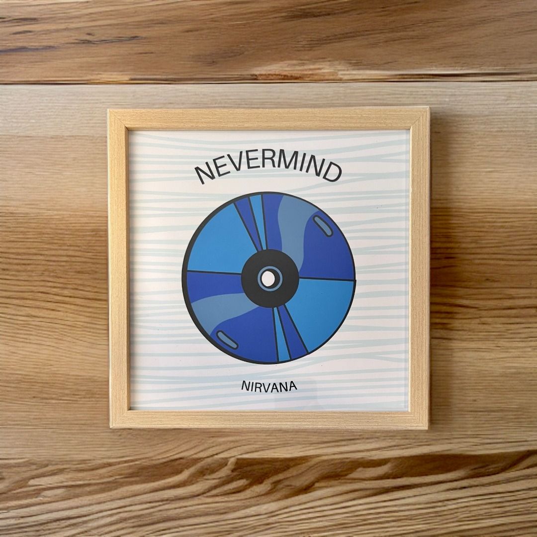 Square Album Cover Art (Wood Frame), Furniture & Home Living, Home ...