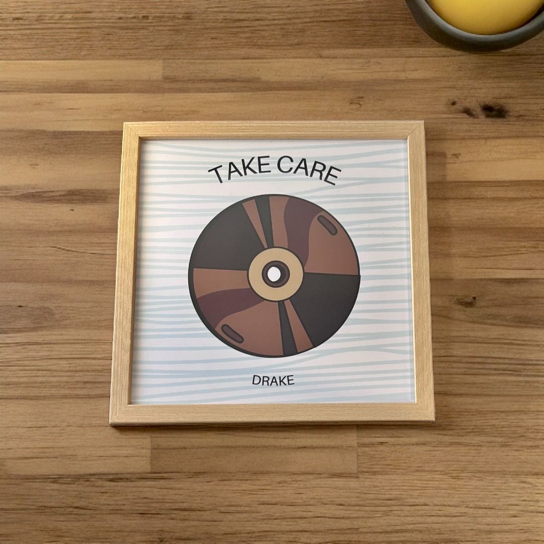 Square Album Cover Art (Wood Frame), Furniture & Home Living, Home ...