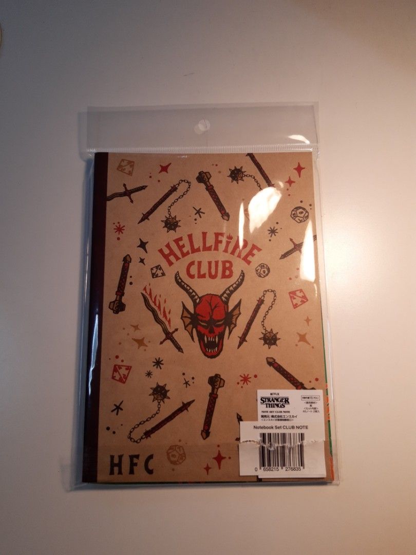 Stranger Things Notebook Set (Hawkins + Hellfire Club) Merch, Hobbies ...
