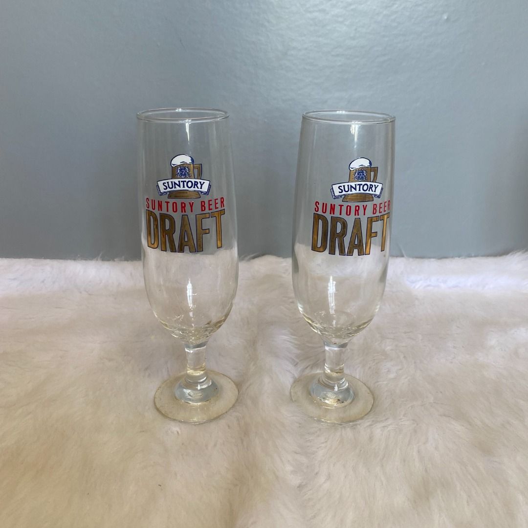 Suntory Clear Draft Beer Wine Glass, Furniture & Home Living ...