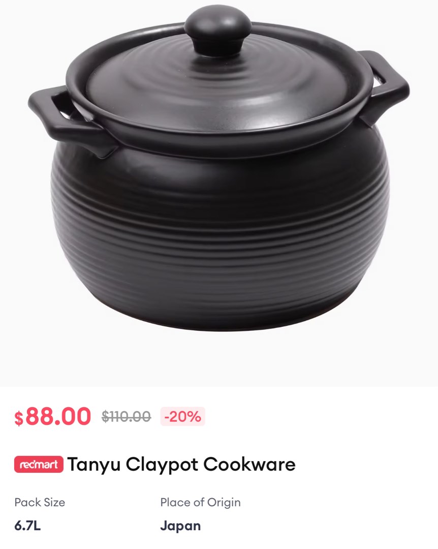 Tanyu Claypot, Furniture & Home Living, Kitchenware & Tableware ...