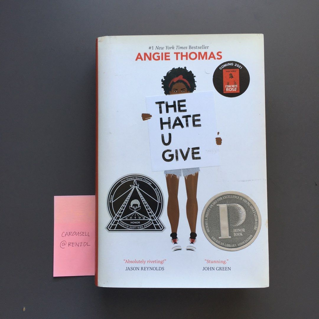 The Hate U Give by Angie Thomas - Hardcover, Hobbies & Toys, Books ...