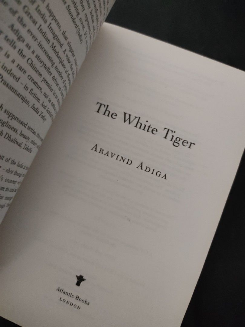 The White Tiger by Aravind Adiga, Hobbies & Toys, Books & Magazines ...