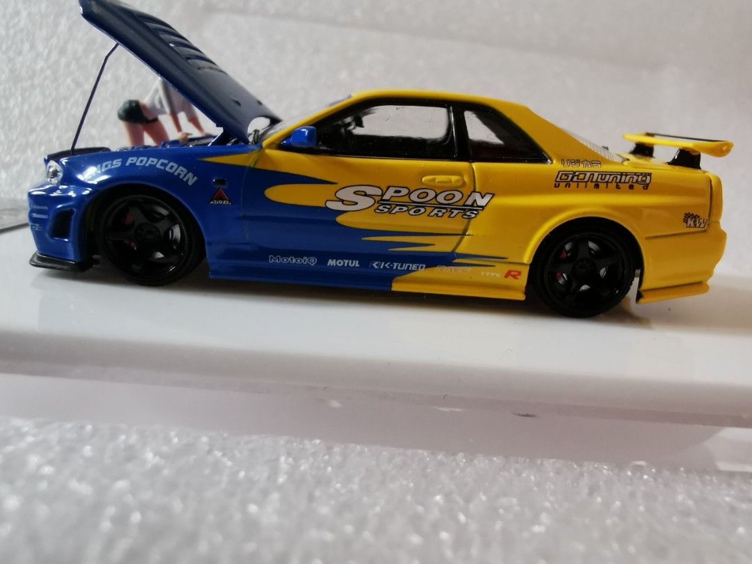 Timemicro Nissan Skyline GT-R R34 Spoon, Hobbies & Toys, Toys & Games ...