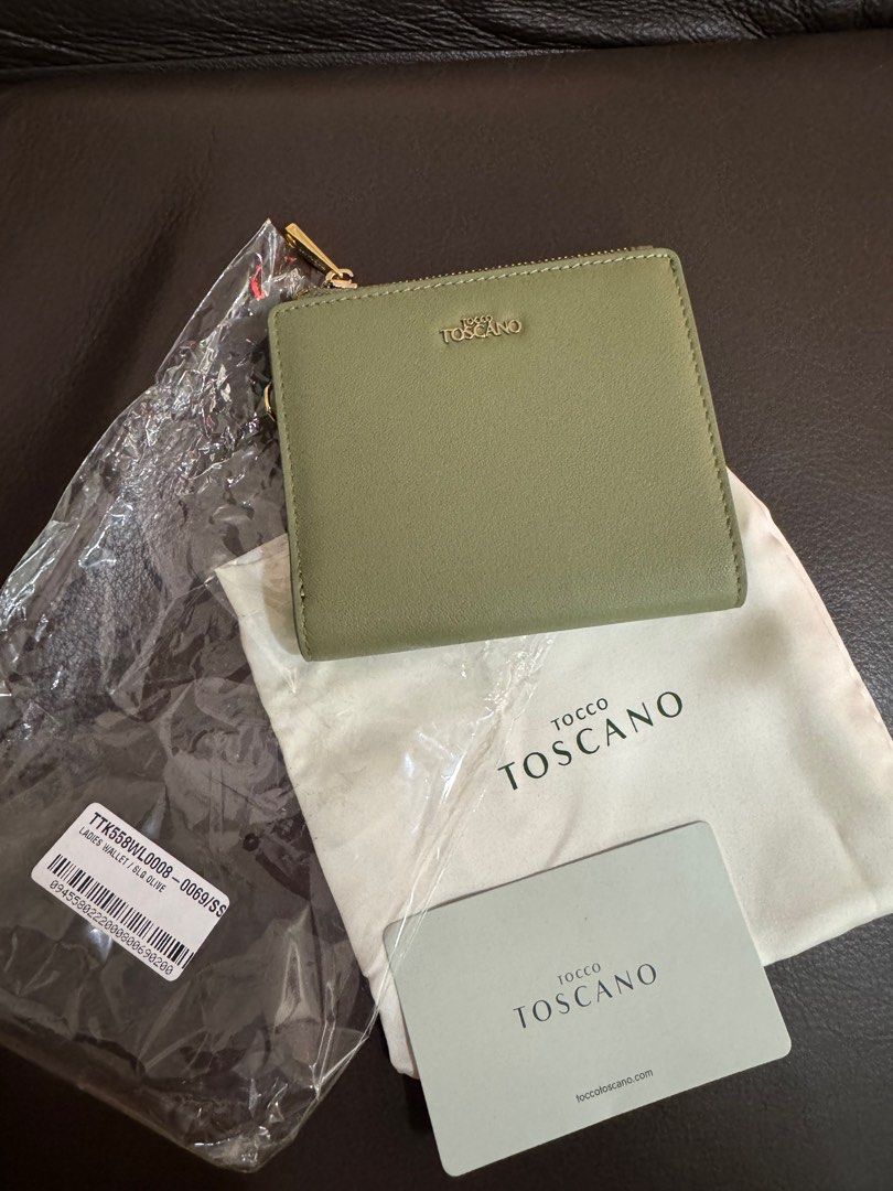 Tocco Toscano Bifold Wallet BNIB Sage Green, Women's Fashion, Bags ...
