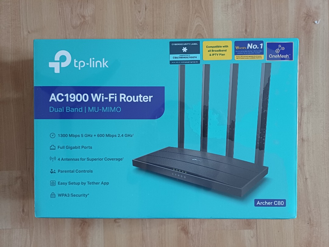 TP-link Wifi Router AC1900 Archer C80 Brand new unsealed, Computers ...