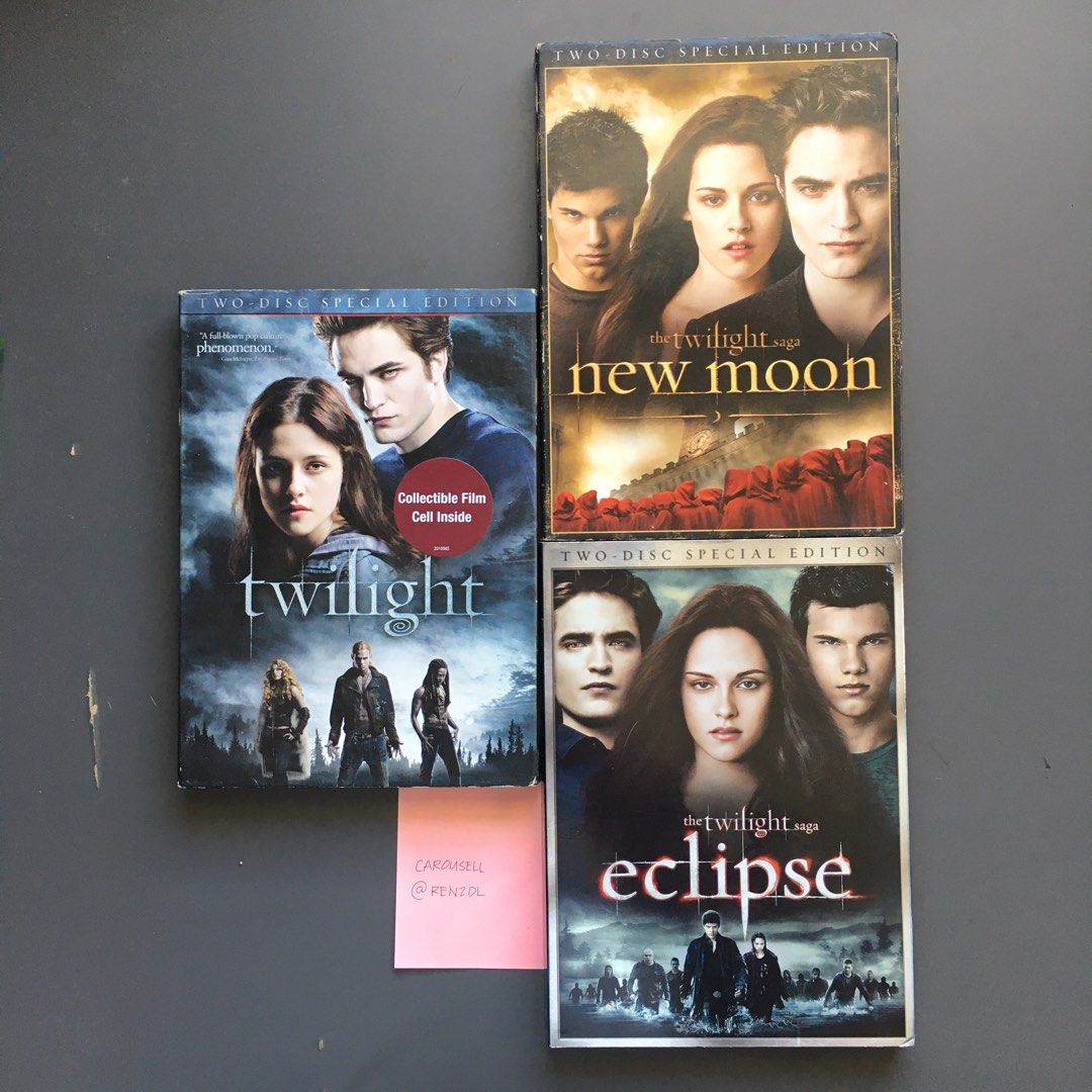 Twilight, The Twilight Saga New Moon, The Twilight Saga Eclipse DVD ...
