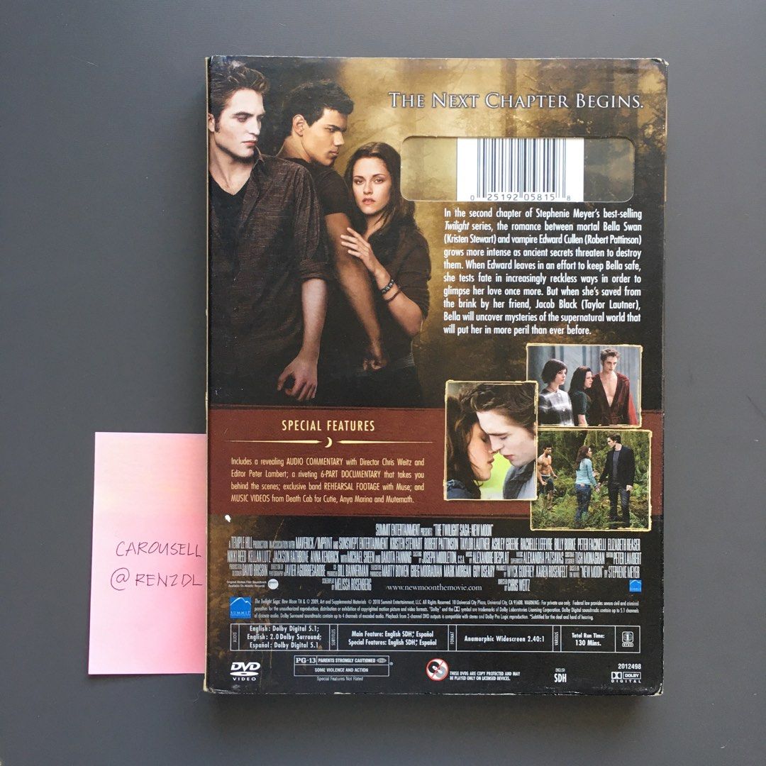 Twilight, The Twilight Saga New Moon, The Twilight Saga Eclipse DVD ...