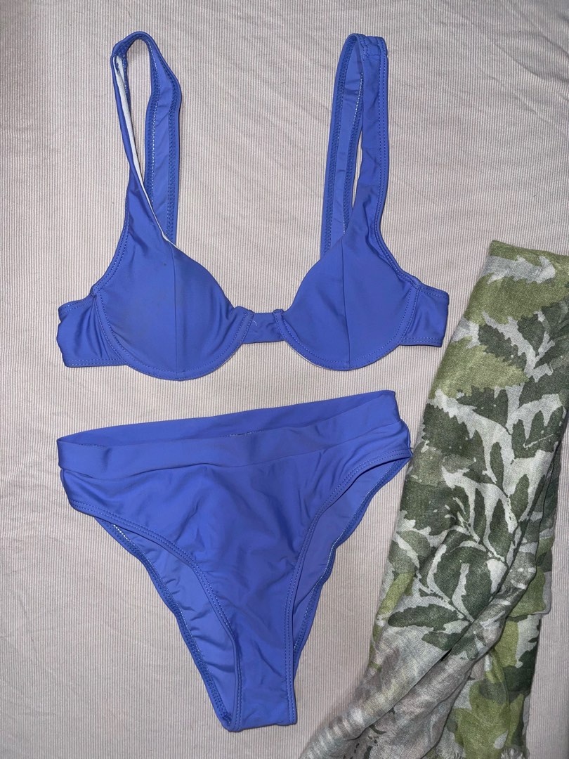 Two Piece Bikini In Blue Violet Womens Fashion Swimwear Bikinis