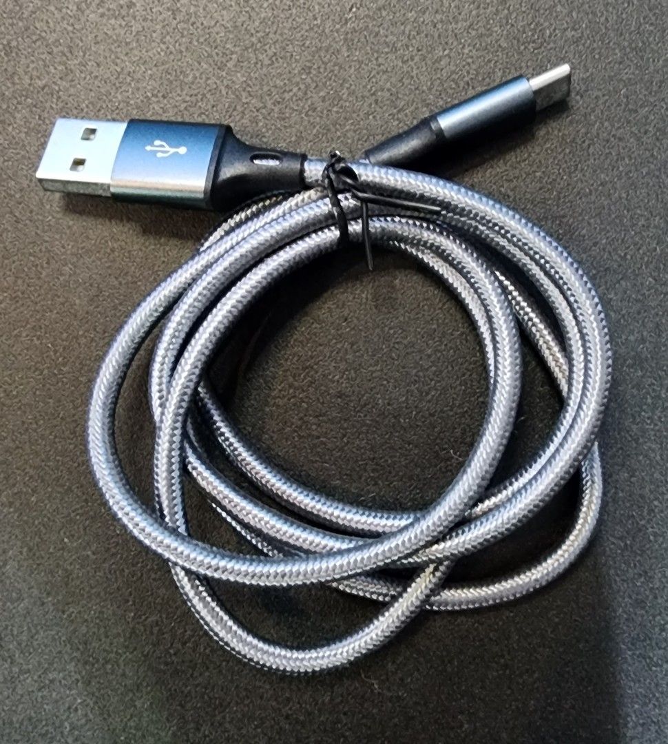 USB-A to USB-C Braided 3ft Cable, Mobile Phones & Gadgets, Mobile ...
