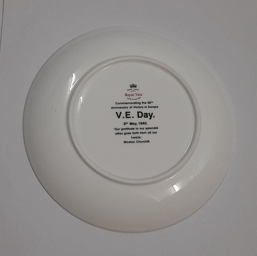 Ve Day 50th Anniversary Plate, Hobbies & Toys, Collectibles ...