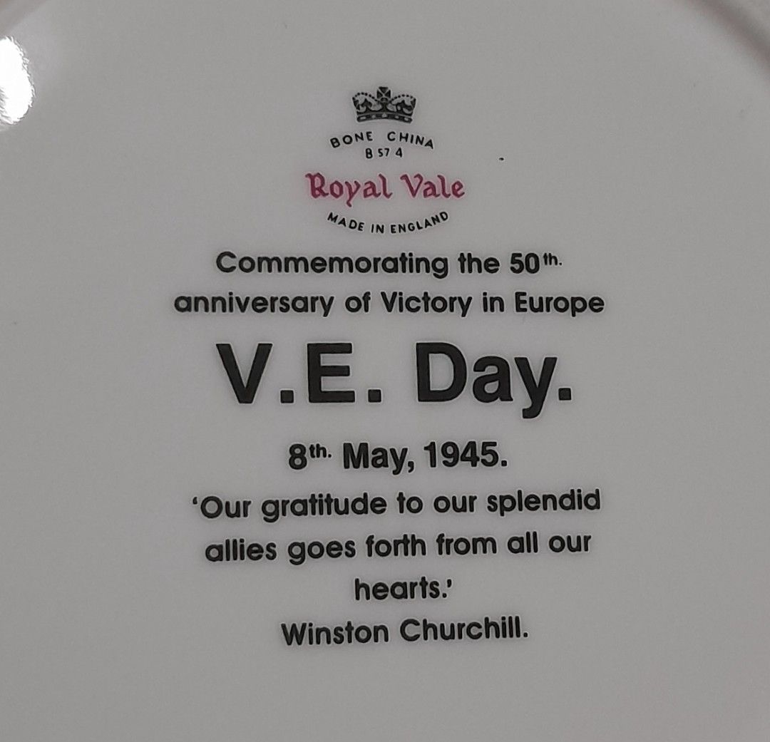 Ve Day 50th Anniversary Plate, Hobbies & Toys, Collectibles ...