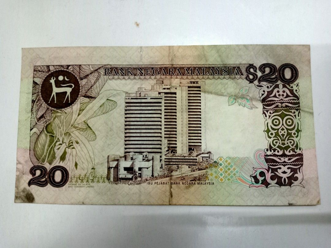 Vintage Ringgit Malaysia RM 20 TG0828756, Hobbies & Toys, Collectibles ...