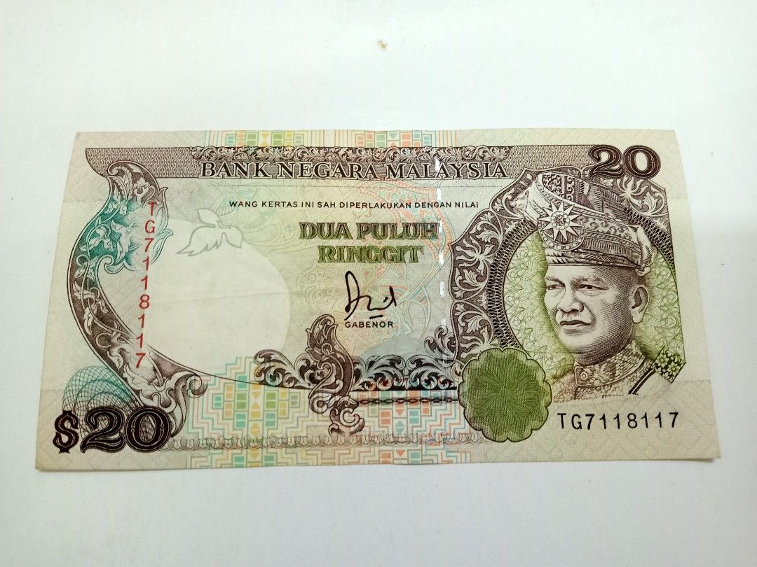 Vintage Ringgit Malaysia RM 20 TG7118117, Hobbies & Toys, Collectibles ...
