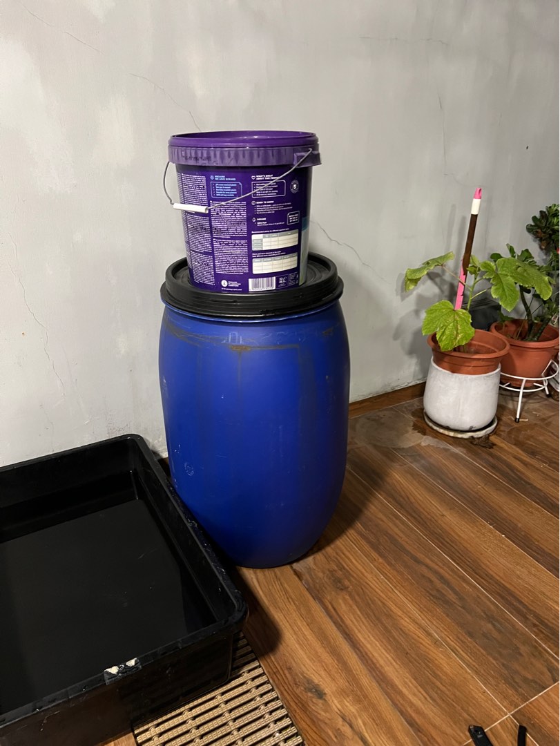 Water drum barrel 130L, Furniture & Home Living, Gardening, Hose and ...