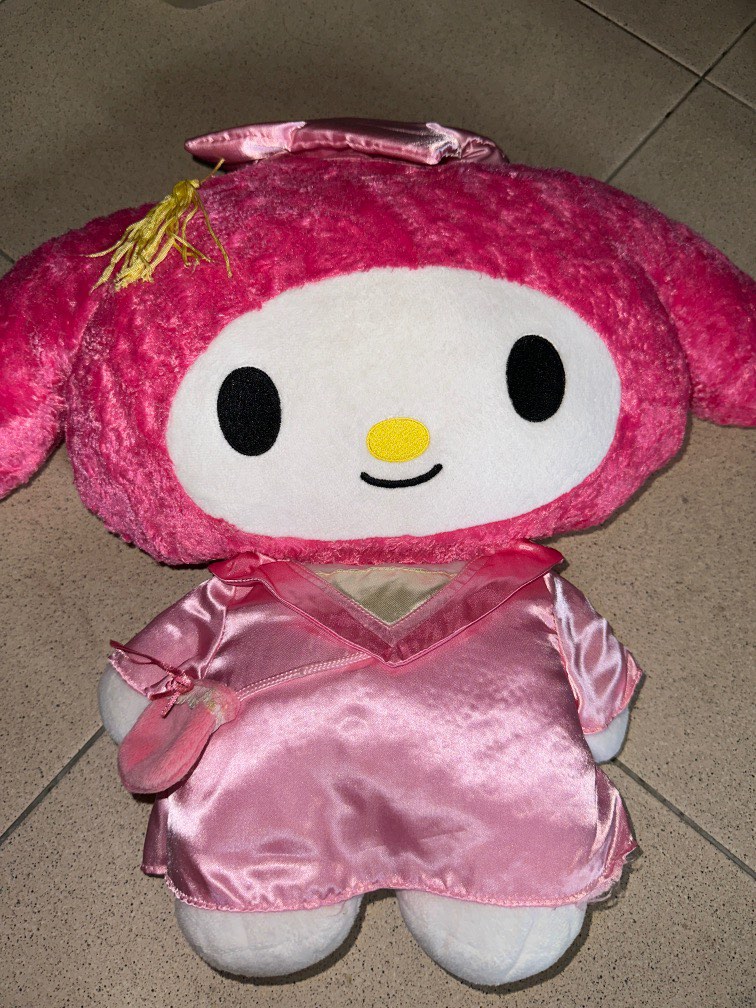 (WTT/WTS) Sanrio Original My Melody Graduation Large Plush Toy, Hobbies ...
