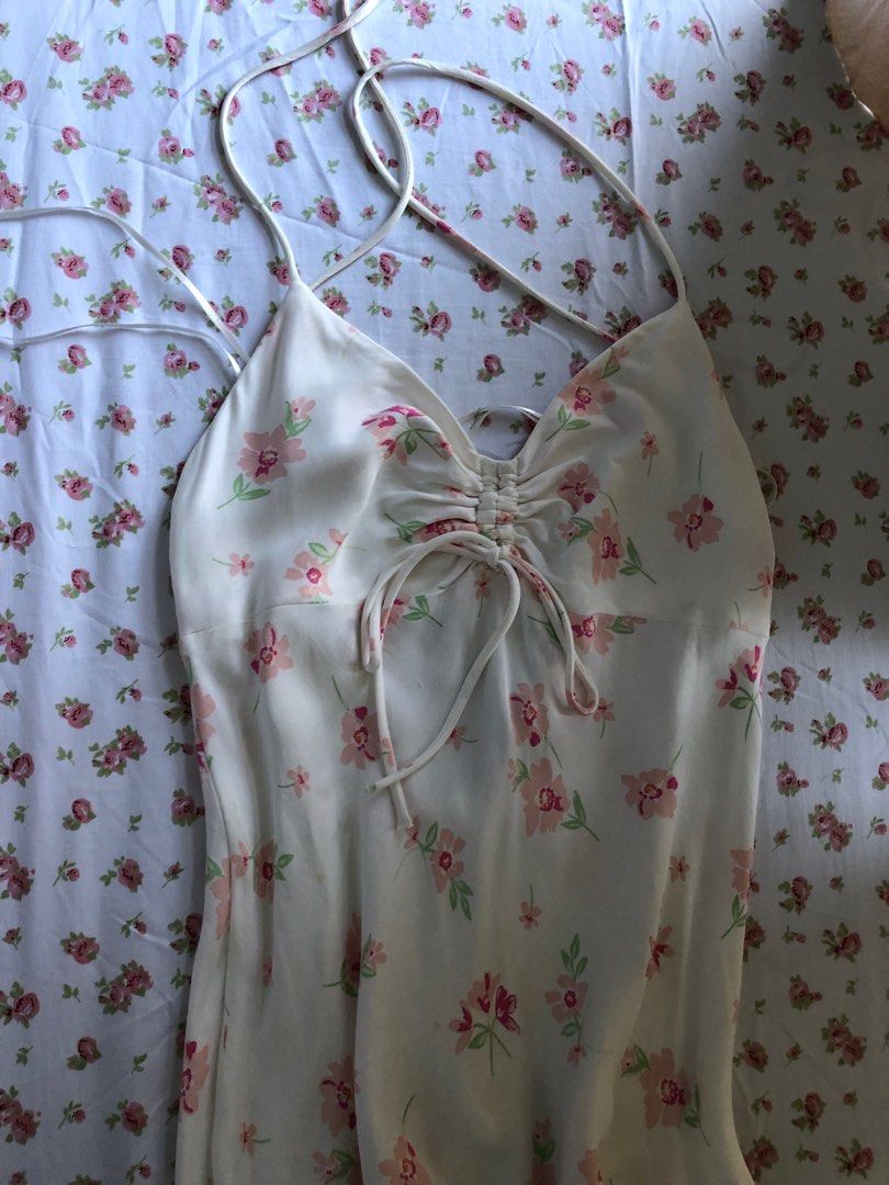 Zara Floral Satin Dress, Women's Fashion, Dresses & Sets, Dresses on ...