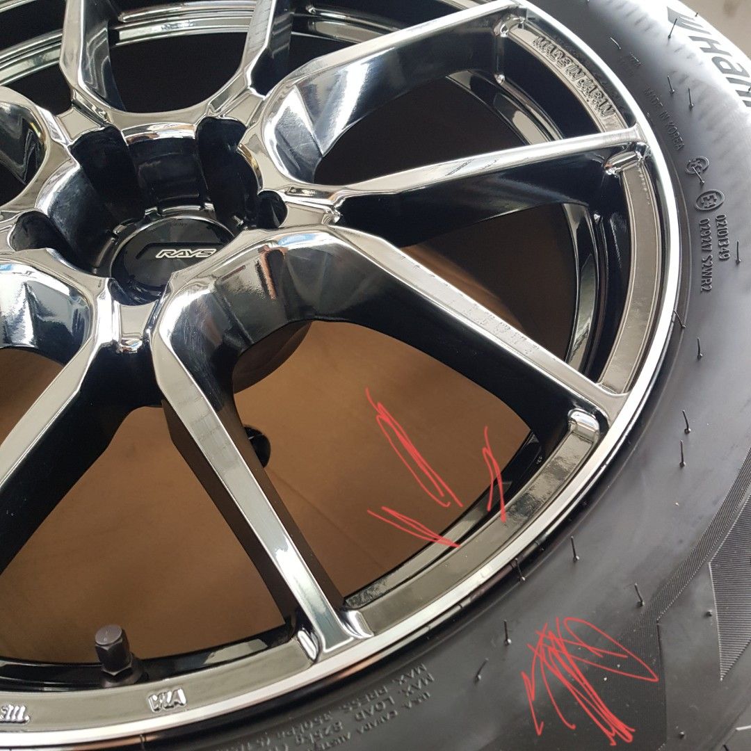 19" RAYS GRAMLIGHT AZURE 57 ANA with tyres, Car Accessories, Tyres ...