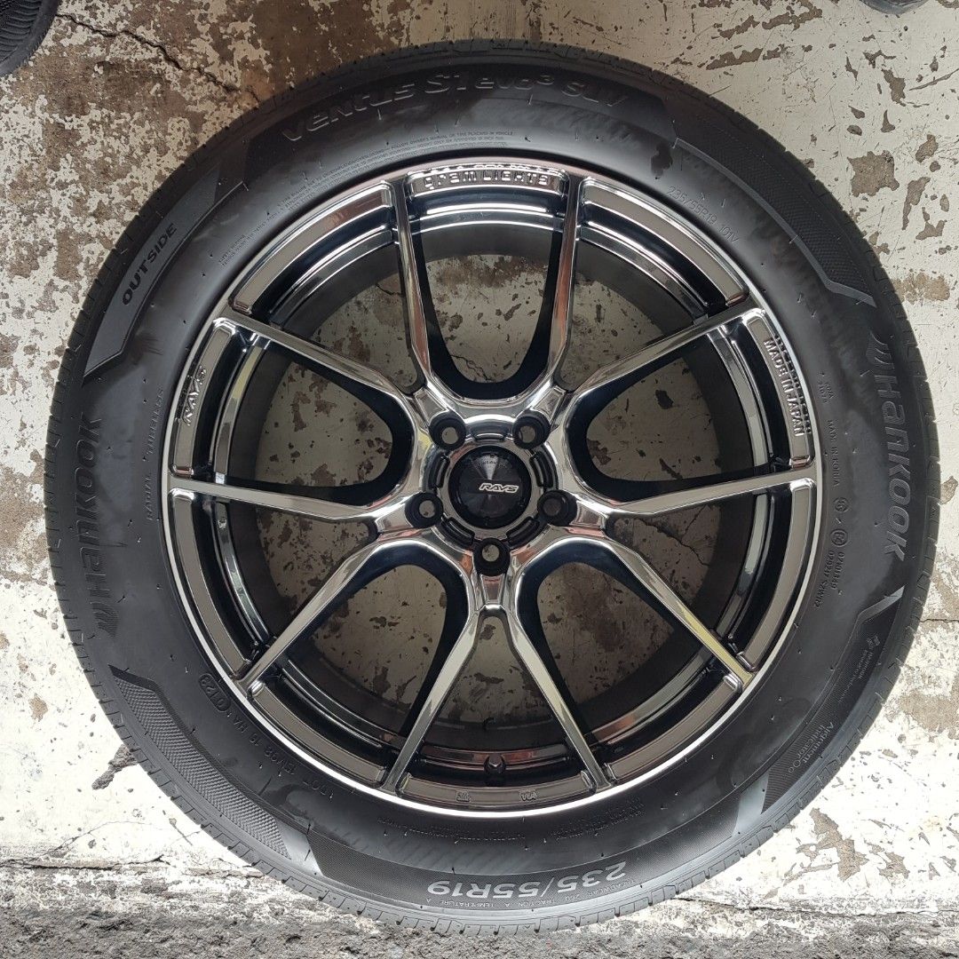 19" RAYS GRAMLIGHT AZURE 57 ANA with tyres, Car Accessories, Tyres ...