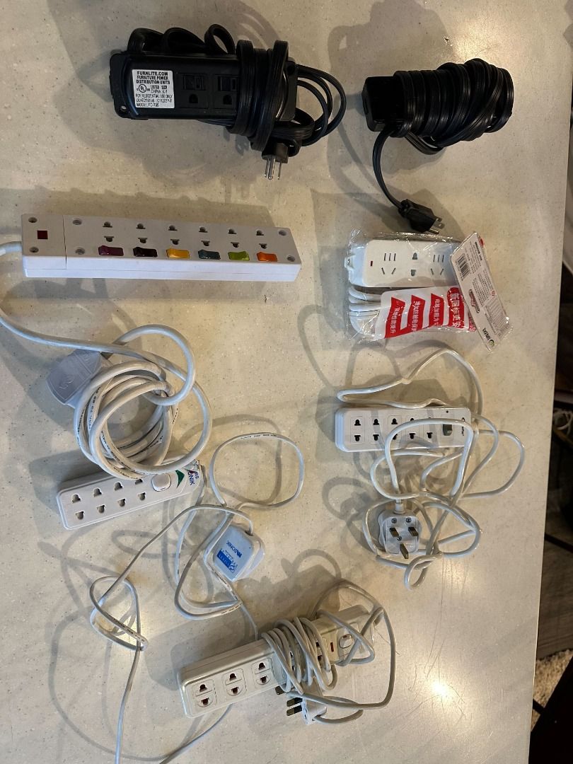 2-Pin Adapter & Power Extensions (See photos for the type of plugs), TV ...