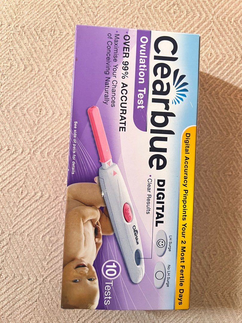 4 test strips Clearblue Ovulation Test Kit, Babies & Kids, Maternity ...