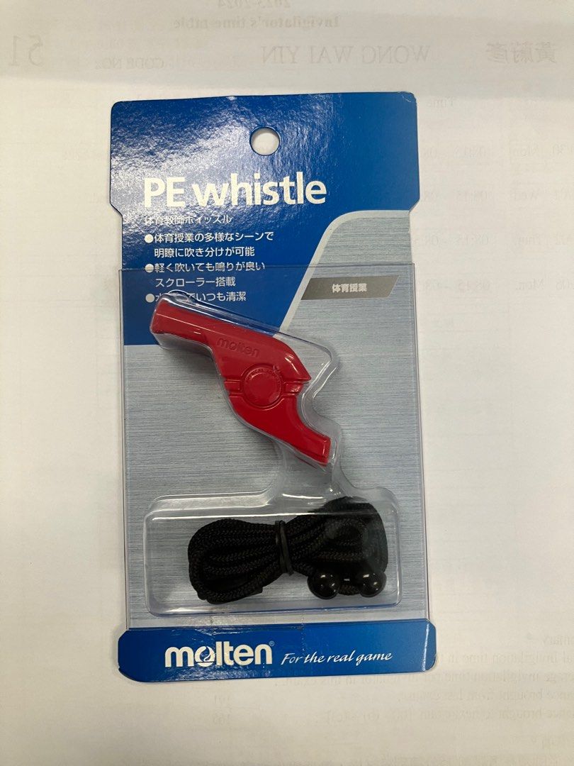 日本製 molten PE whistle 體育哨子 球證 教波哨子 教練 運動 教學 老師 Bb, 運動產品, 其他運動配件 - Carousell
