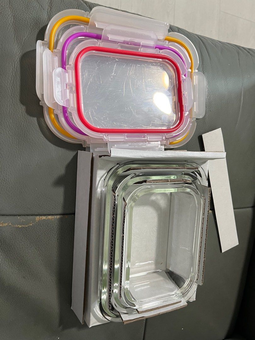 A ser of 3 glass containers, TV & Home Appliances, Kitchen Appliances ...