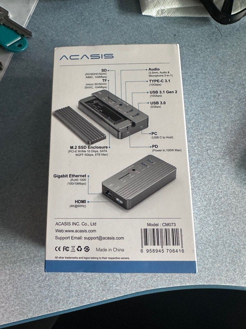 ACASIS USB c hub with SSD Enclosure, Computers & Tech, Parts ...