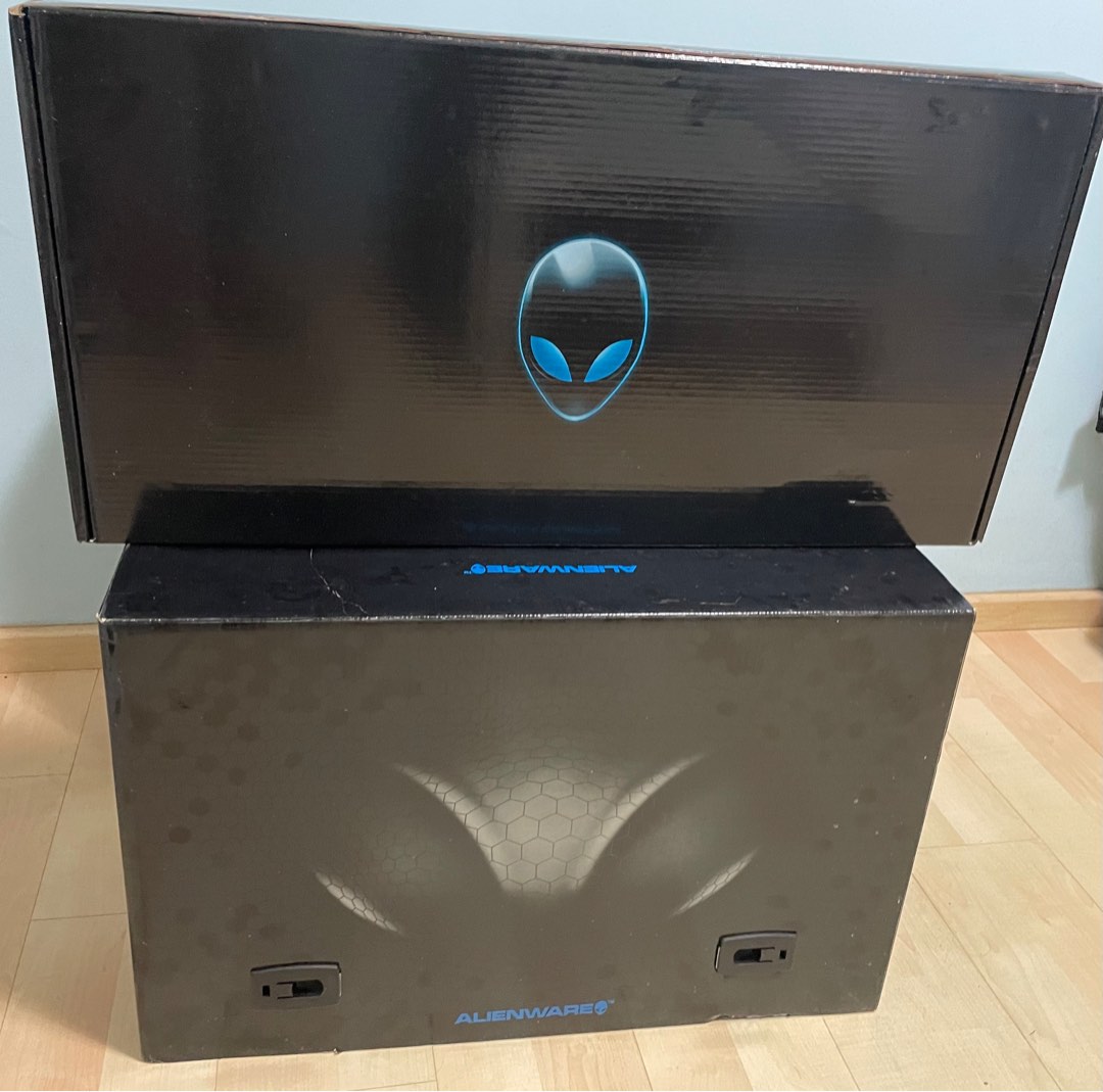 Alienware computer box and keyboard box only, Computers & Tech ...