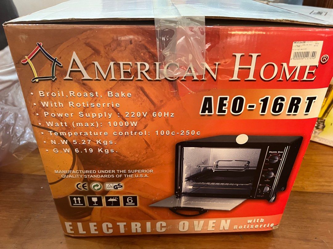 American Home AEO-16RT Electric Oven with Rotisserie, TV & Home Appliances, Kitchen Appliances ...