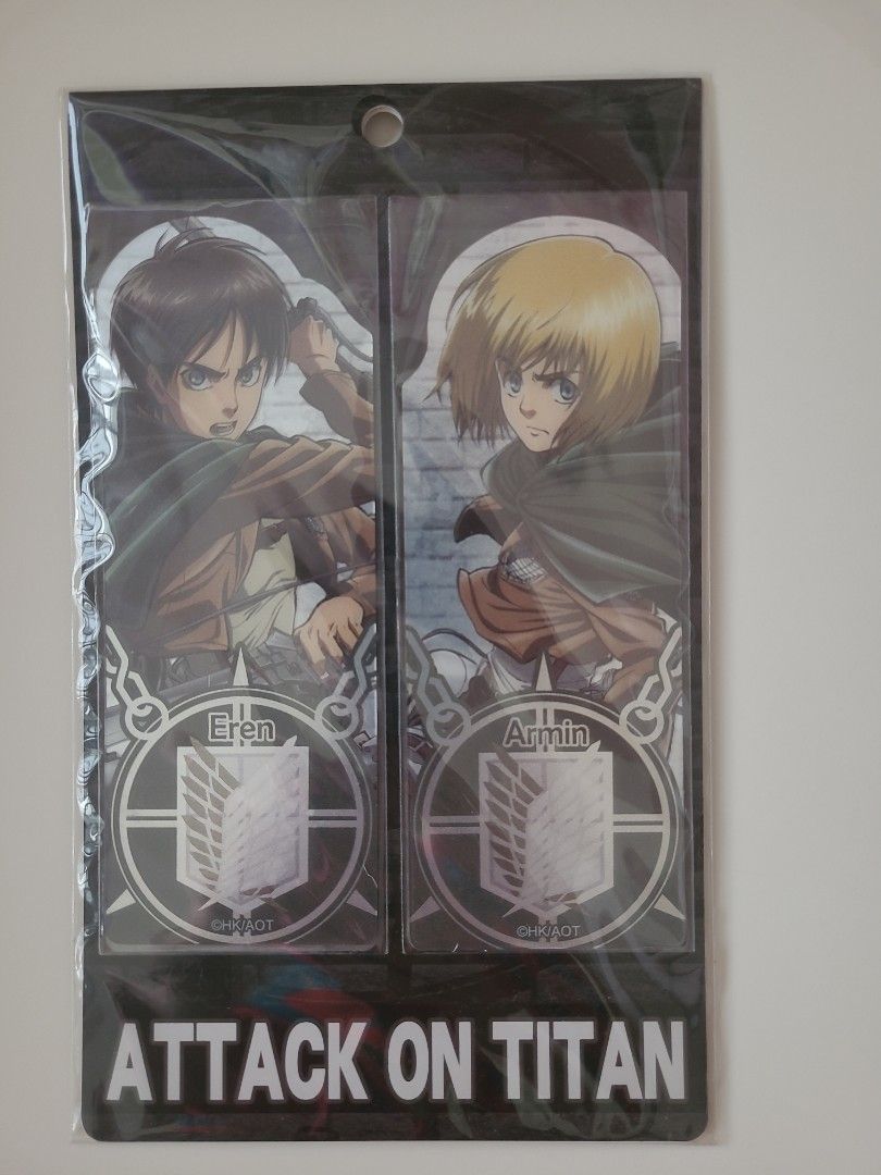 Attack on titan set of 4 bookmarks, Hobbies & Toys, Memorabilia ...
