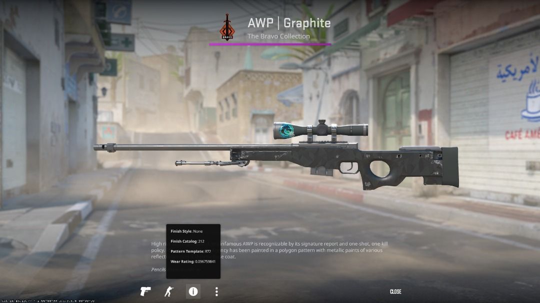 AWP | Graphite Minimal Wear CSGO CS2 Buff Price, Video Gaming, Gaming ...