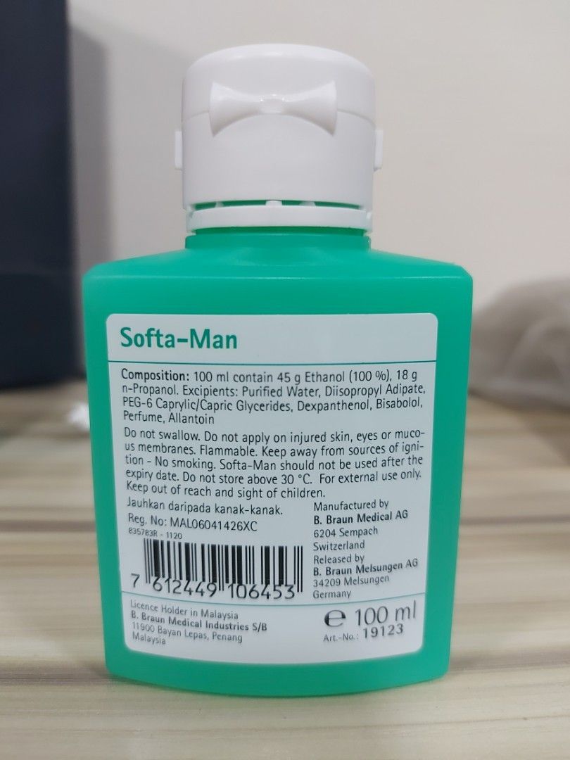 B BRAUN Softa-Man Hand Sanitiser 100ml, Beauty & Personal Care ...