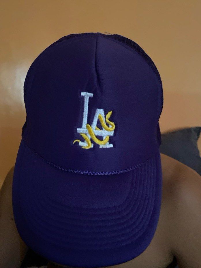 Black Mamba Snake LA Trucker Hat in Purple, Men's Fashion, Watches ...