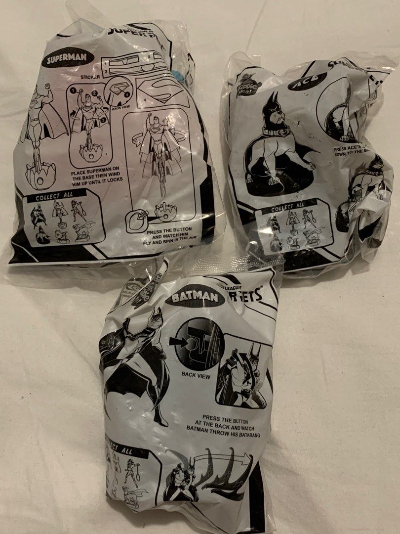 BNEW Set of 5 Jolly Kiddie Meal Super Pets and Super Friends toys ...
