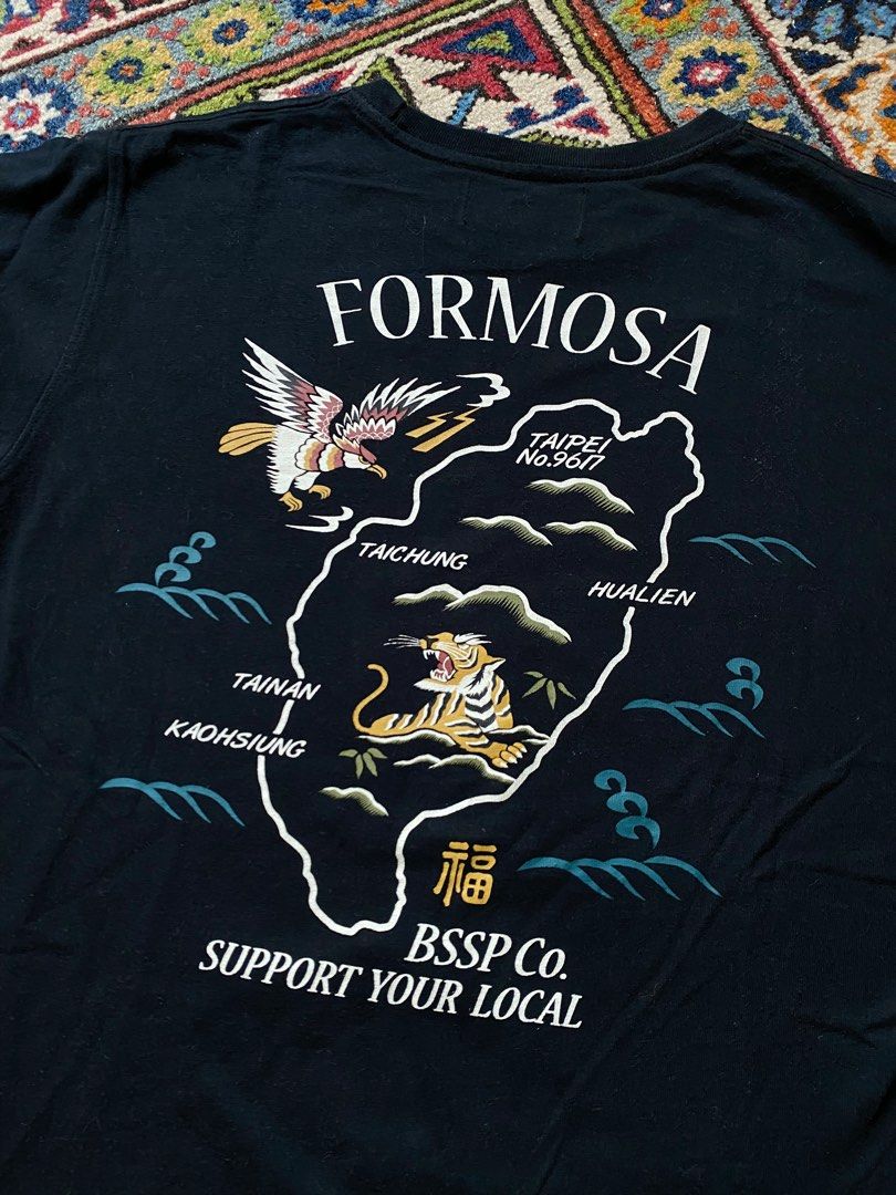 BSSP FORMOSA 福 SUKAJAN SOUVENIR T-SHIRT 寶島圖 台灣地圖 M號, 他的時尚, 上衣與西裝, T恤、Polo衫在旋轉拍賣