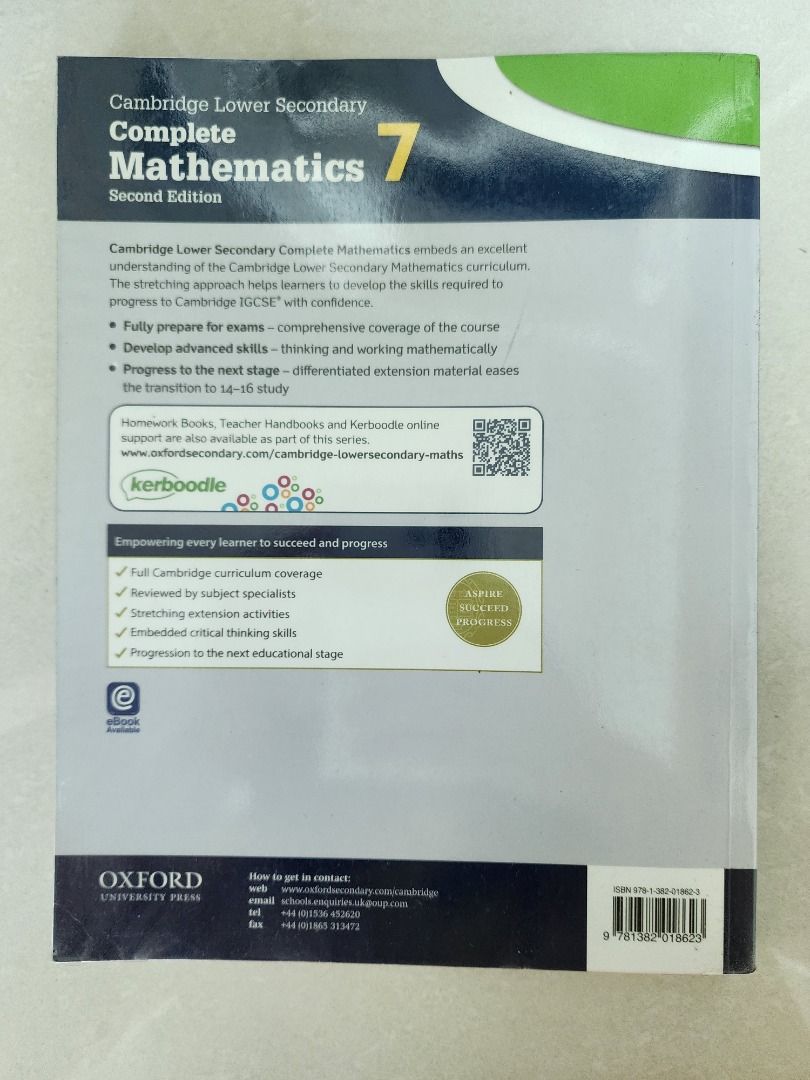 Cambridge Mathematics 7: Student Book (Second Edition), Hobbies & Toys ...