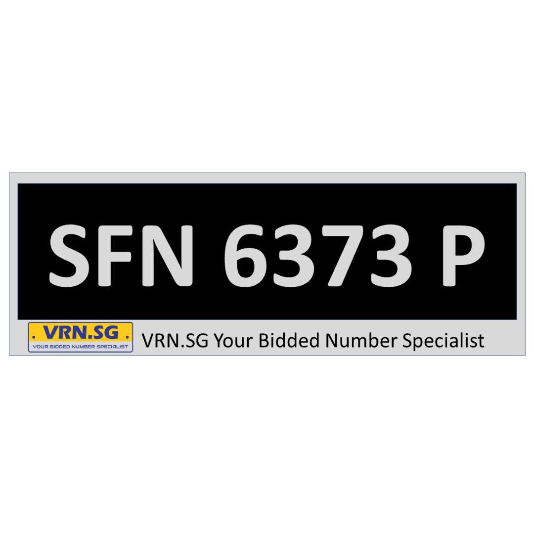 Car Number Plate for Sale: SFN 6373 P (SFN6373P), Car Accessories, Car ...
