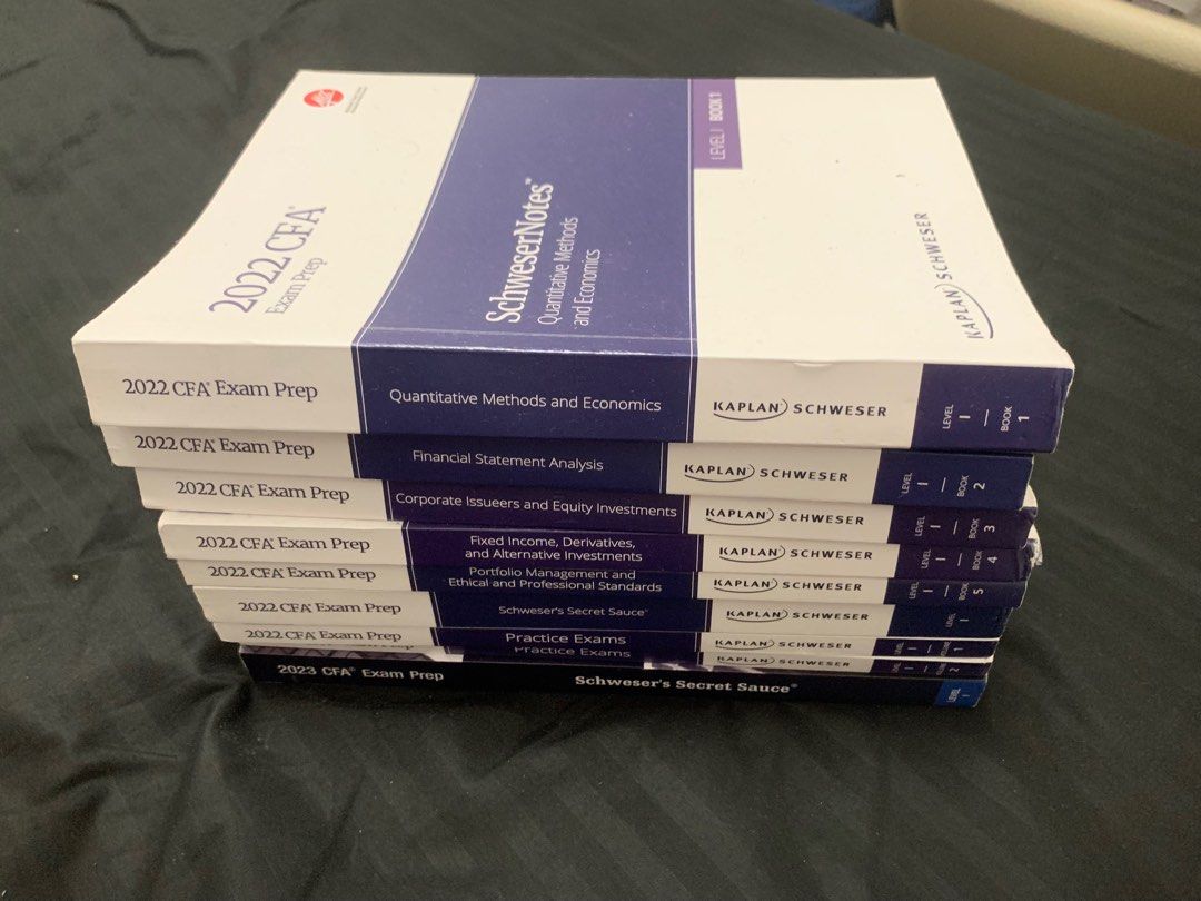 CFA lvl 1 schweser notes, Hobbies & Toys, Books & Magazines, Textbooks ...