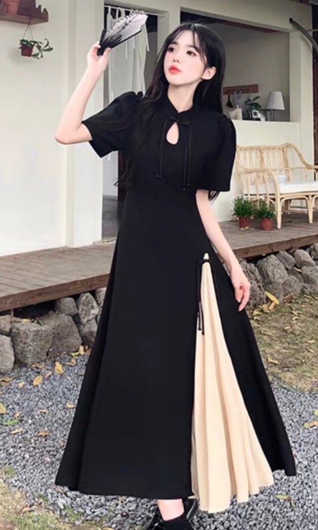 Chinese traditional cheong sam black dress., Women's Fashion, Dresses ...