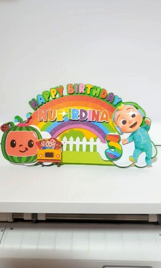 Cocomelon Cake Standee, Hobbies & Toys, Art & Prints on Carousell