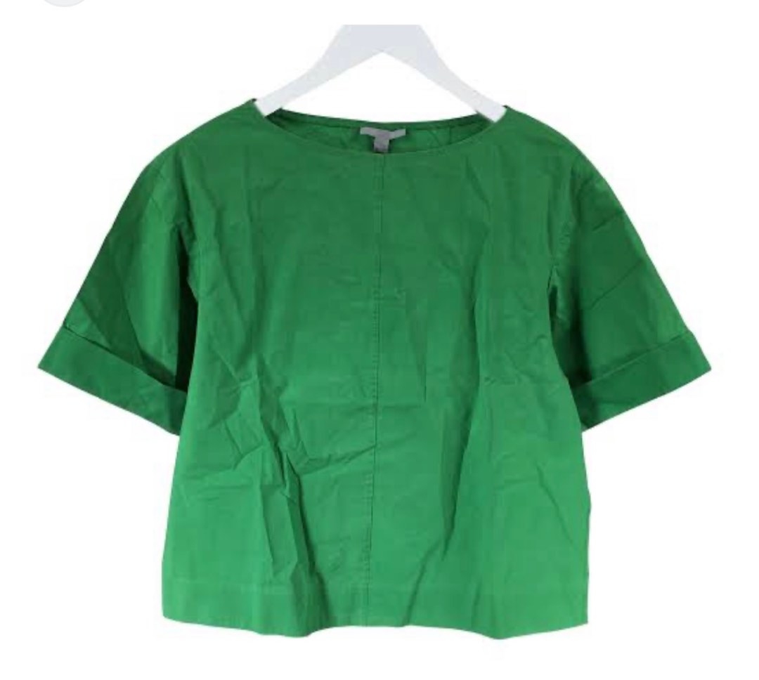 COS Green blouse, Women's Fashion, Tops, Blouses on Carousell