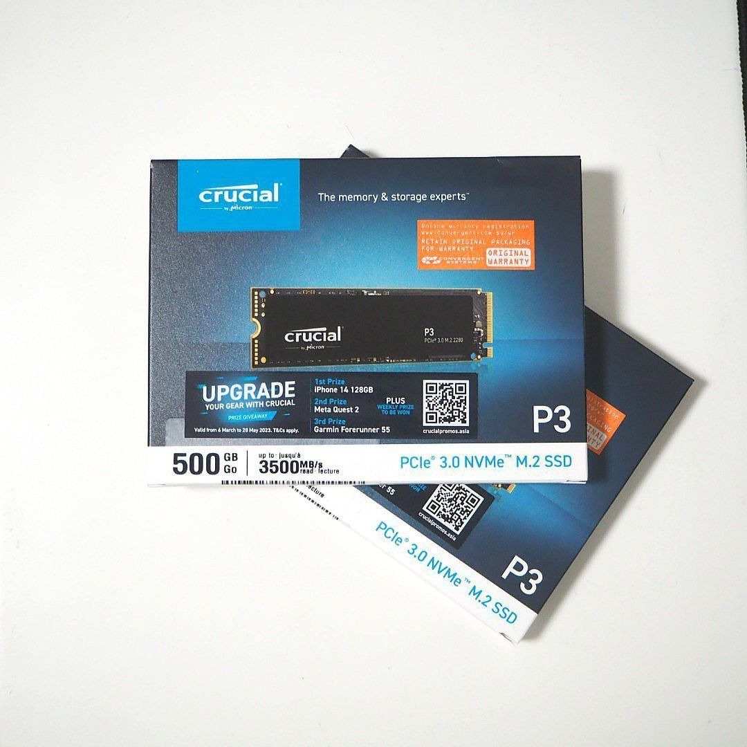 Crucial P3 500GB PCIe NVMe M.2 SSD 480GB 500GB 512GB, Computers & Tech ...