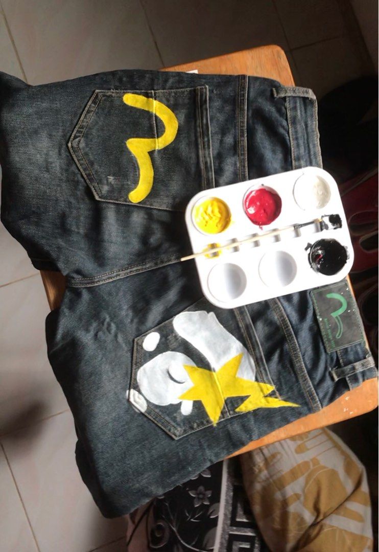 Custom Evisu Seagull x Bape sta, Men's Fashion, Bottoms, Jeans on Carousell